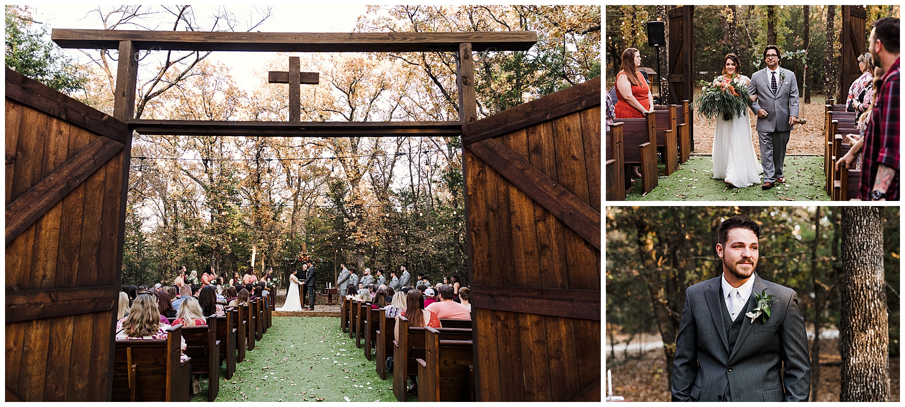 Oak Meadow Ranch Wedding - Open Air Chapel with Bright Fall Tones