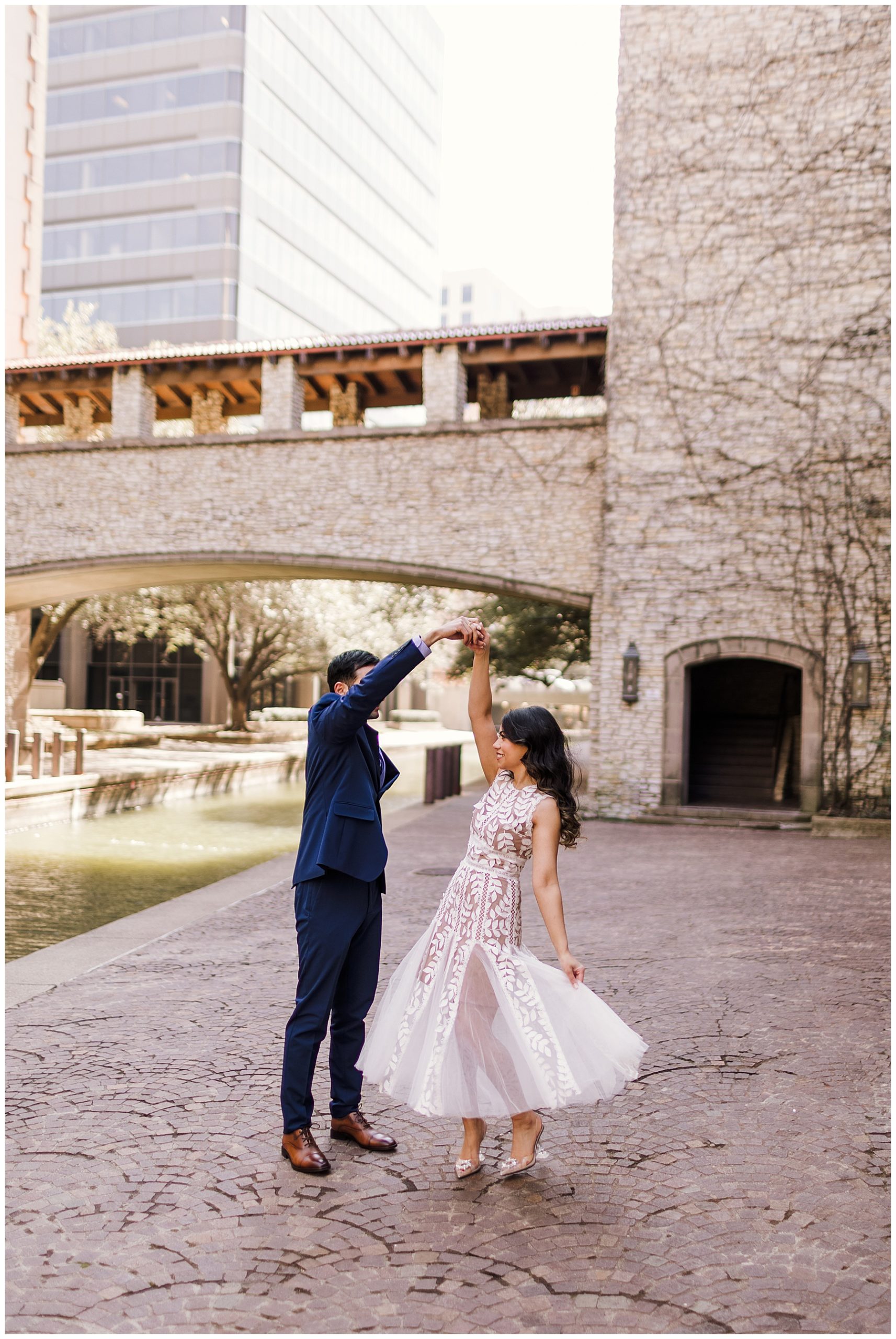 Mandalay Canal Wedding Portraits - Chilly Texas Morning